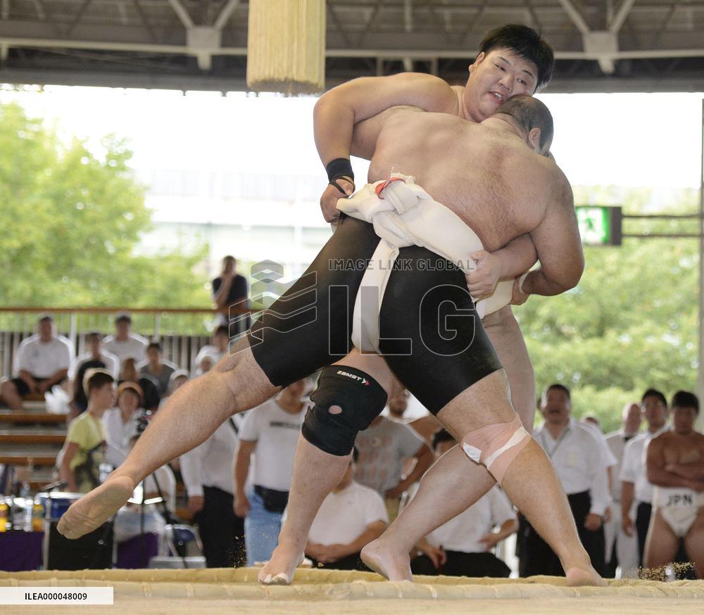 Japanese man wins open division of world sumo tourney | Imagelinkglobal ...